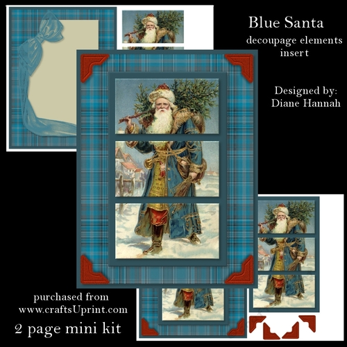 Blue Santa - CUP826499_874 | Craftsuprint