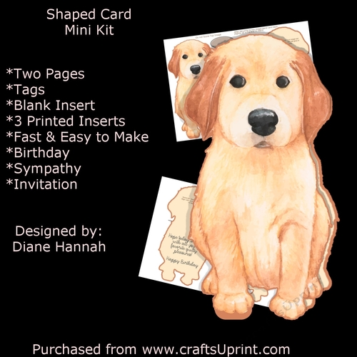 Dog Shaped Card Mini Kit - CUP910318_874 | Craftsuprint