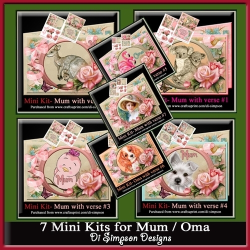 7 Mini Kits for Mum / Oma - CUP1093143_986 | Craftsuprint