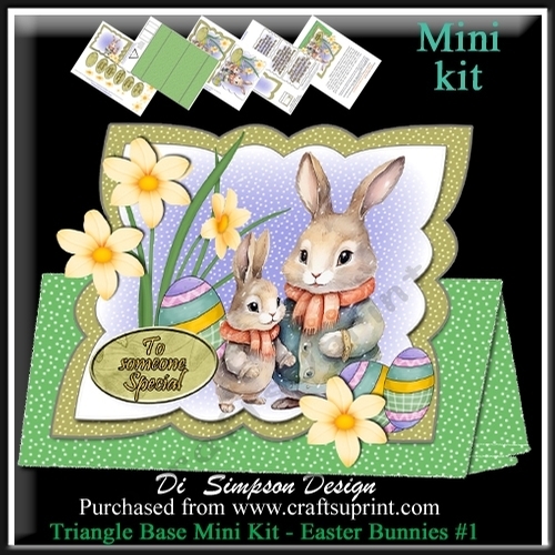 Triangle Base Mini Kit - Easter Bunnies #1 - CUP1232456_986 | Craftsuprint