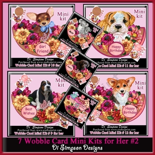 Bumper kit - 7 Wobble Card Mini Kits for Her # 2 - CUP1244997_986 ...