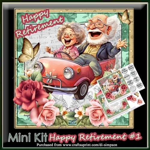 Mini Kit- Happy Retirement #1 - CUP1294569_986 | Craftsuprint