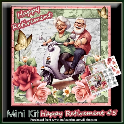 Mini Kit- Happy Retirement #5 - CUP1295165_986 | Craftsuprint