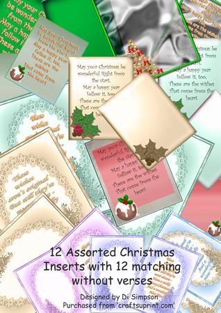 Assorted Christmas Inserts for 6x4 - CUP238712_986 | Craftsuprint