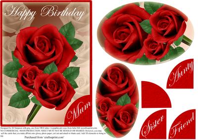 Red Roses for Her - CUP255106_986 | Craftsuprint