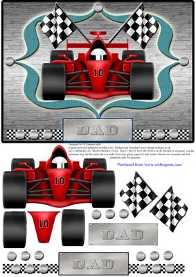 Racing Car Dad for Various Occasions #2 - CUP329077_986 | Craftsuprint