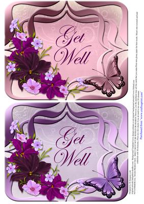 2 Beautiful 'get Well' Toppers - CUP329103_986 | Craftsuprint