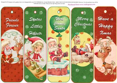 5 Beautiful Christmas Bookmarks - CUP567741_986 | Craftsuprint