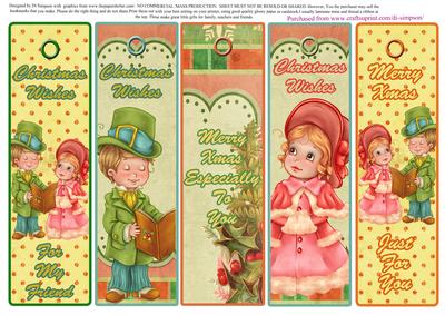 5 Beautiful Christmas Bookmarks #2 - CUP629655_986 | Craftsuprint