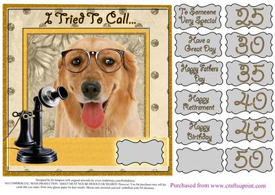 I Tried to Call - Doggy Card for Lots of Occasions #3 - CUP665712_986 ...