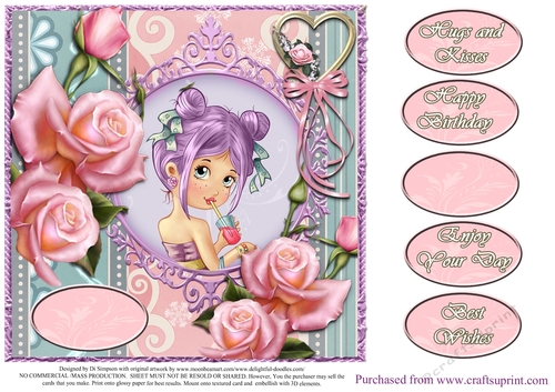 Beautiful topper for Sweet Springtime Girl - CUP717797_986 | Craftsuprint