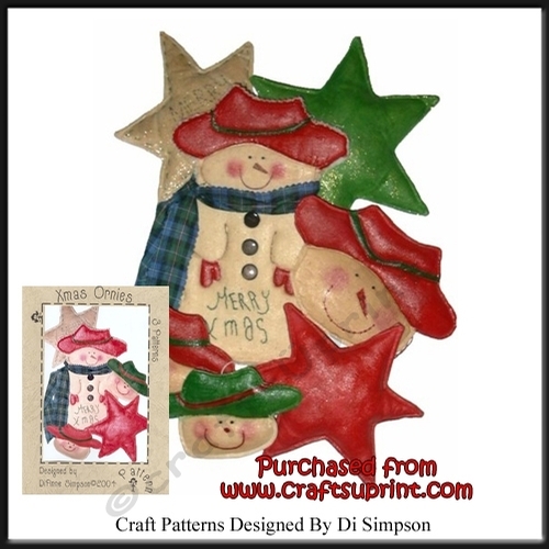 Sewing Pattern - Xmas Ornies to make - CUP730935_986 | Craftsuprint
