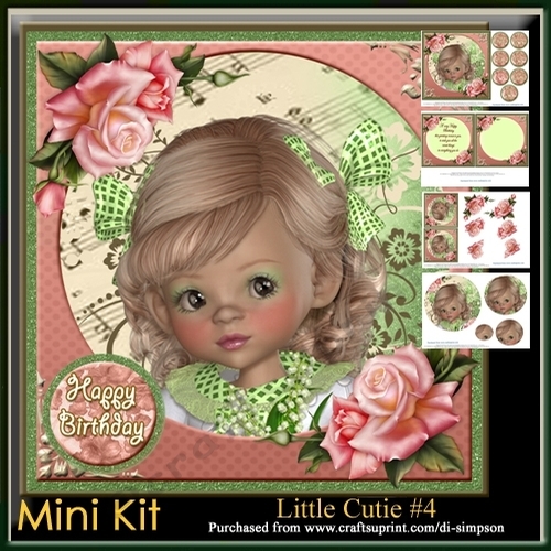 Mini Kit-Little Cutie #4- For birthday or lots of other occasions ...