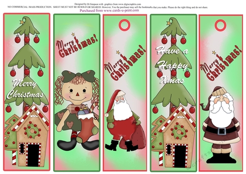 5 Beautiful Christmas Bookmarks #9 - CUP875993_986 | Craftsuprint