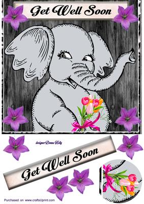 Elephant Get Well - CUP624494_2248 | Craftsuprint