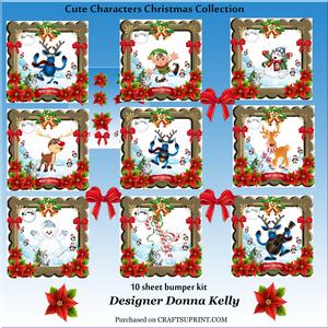 Cute Christmas Characters Bumper Kit - CUP654195_2248 | Craftsuprint