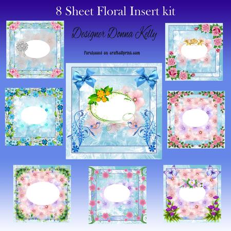 8 Floral Inserts - CUP659245_2248 | Craftsuprint