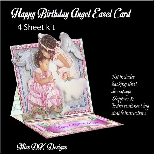 Angels Birthday Easel Card - CUP763316_2248 | Craftsuprint
