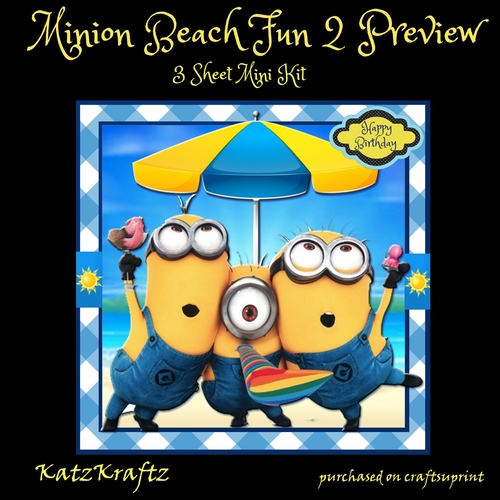 Minion Beach Fun 2 Mini Kit - CUP792989_2248 | Craftsuprint