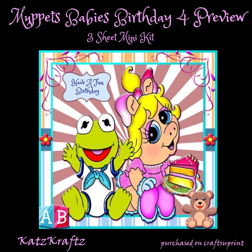 Muppets Babies Birthday 4 Mini Kit - CUP799221_2248 | Craftsuprint