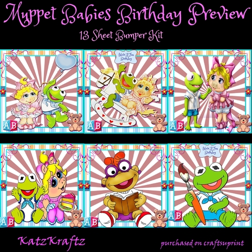 Muppets Babies BirthdayBumper Kit - CUP799229_2248 | Craftsuprint