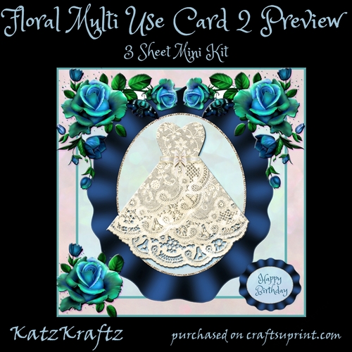 Floral Multi Use Card 2 Mini kit - CUP817499_2248 | Craftsuprint