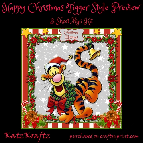 Happy Christmas Tigger Style 2 - CUP819446_2248 | Craftsuprint