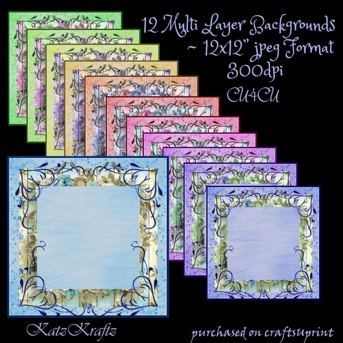 12 Multi Layered Papers 2 - CUP865304_2248 | Craftsuprint