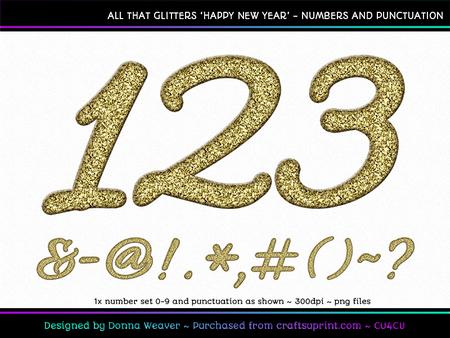 Happy New Year Numbers and Punctuation - CUP646437_2311 | Craftsuprint