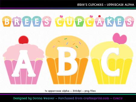Bree's Cupcakes Uppercase Alpha - CUP646440_2311 | Craftsuprint