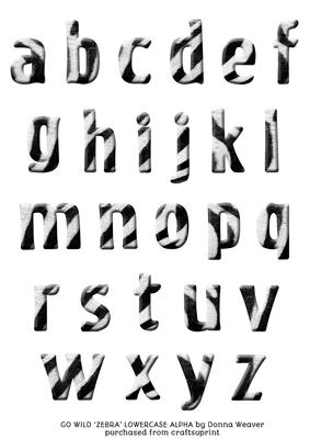 Go Wild - Zebra Lowercase Alphabet Alpha Sheet - CUP651068_2311 ...