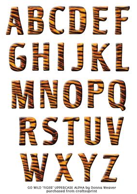 Go Wild - Tiger Uppercase Alphabet Alpha Sheet - CUP651080_2311 ...