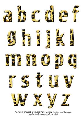 Go Wild - Leopard Lowercase Alphabet Alpha Sheet - CUP651082_2311 ...