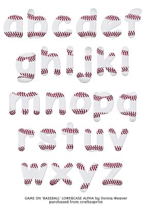 Game on Baseball Lowercase Alphabet Sheet - CUP651660_2311 | Craftsuprint
