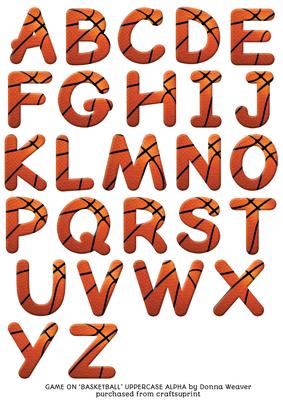 Game on Basketball Uppercase Alphabet Sheet - CUP651666_2311 | Craftsuprint