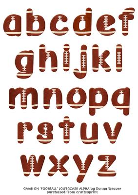 Game on Football Lowercase Alphabet Sheet - CUP651672_2311 | Craftsuprint