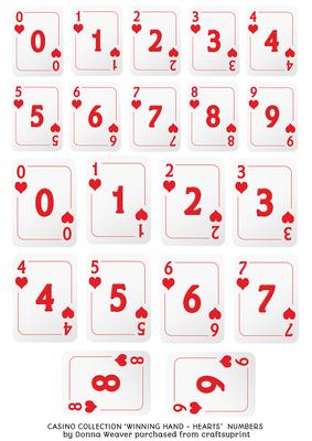 Winning Hand Hearts Number Sheet - CUP651687_2311 | Craftsuprint