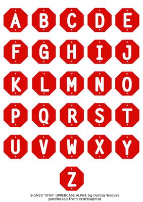 Signed Stop Uppercase Alphabet Alpha Sheet - CUP651996_2311 | Craftsuprint
