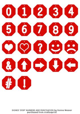 Signed Stop Numbers and Punctuation Alpha Sheet - CUP651997_2311 ...