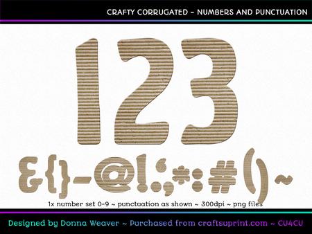 Crafty Corrugated Numbers and Punctuation Cu - CUP666839_2311 ...