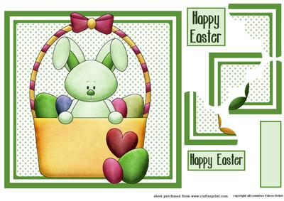Easter Bunny Corner Topper - CUP527744_993 | Craftsuprint