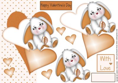 Valentine Bunny - CUP596539_993 | Craftsuprint