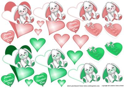 Valentine Bunnies - CUP596544_993 | Craftsuprint