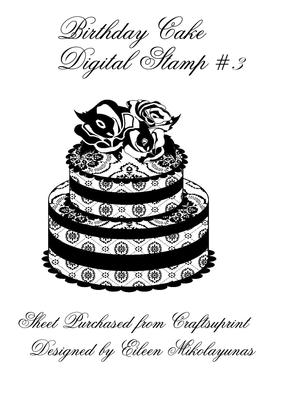 Birthday Cake Digital Stampe #3 - CUP209648_503 | Craftsuprint