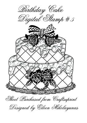 Birthday Cake Digital Stamp #5 - CUP209650_503 | Craftsuprint