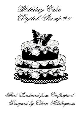 Birthday Cake Digital Stamp #6 - CUP209651_503 | Craftsuprint