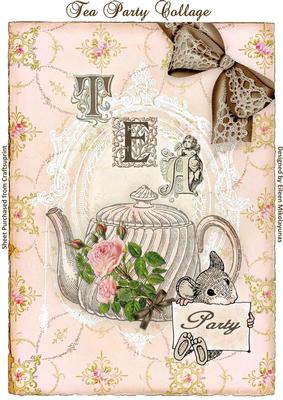 Tea Party Collage - CUP216128_503 | Craftsuprint