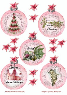 Victorian Pink Christmas Ball Ornament Embellishments - CUP260713_503 ...