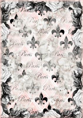 Paris Chic Roses Backing Paper - CUP323641_503 | Craftsuprint
