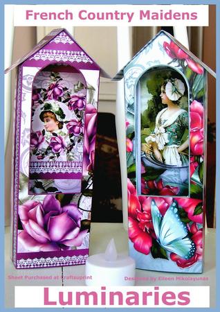 Set of 2 French Country Maidens Luminary Projects - CUP337615_503 ...